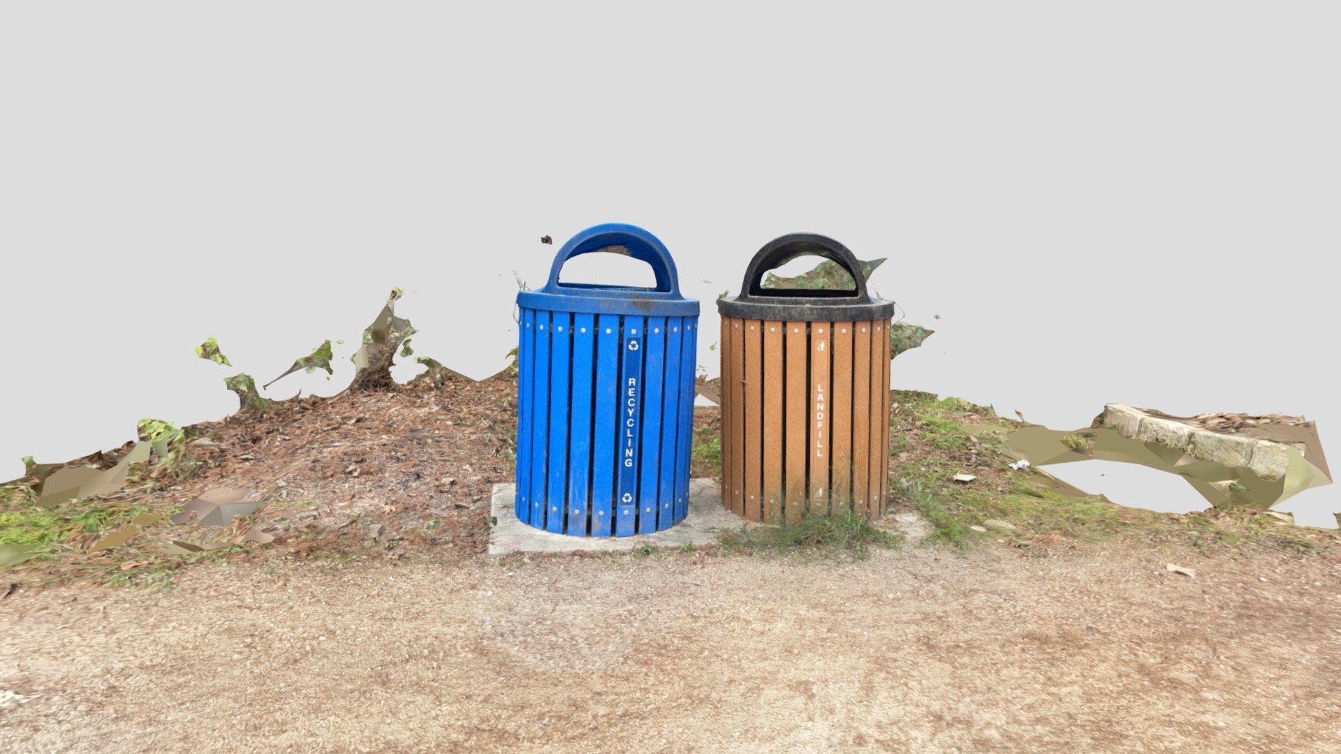 Public Park Trash Cans - 3D model by dremana [7e9777f] - Sketchfab