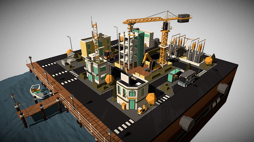 3D Cityscape - 3D model by danishanwar [7ea0fef] - Sketchfab