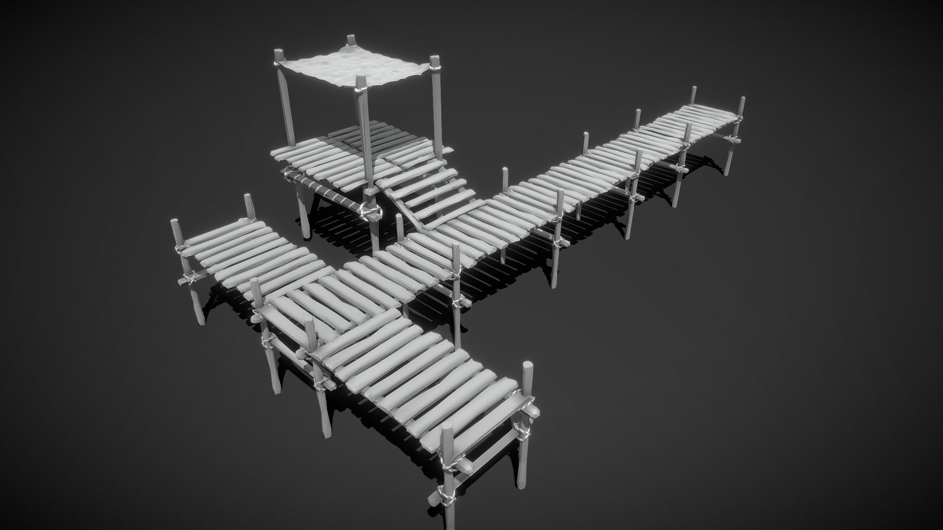 Low-Poly Sea Dock - Download Free 3D model by Bar0nline [7ea22eb] - Sketchfab