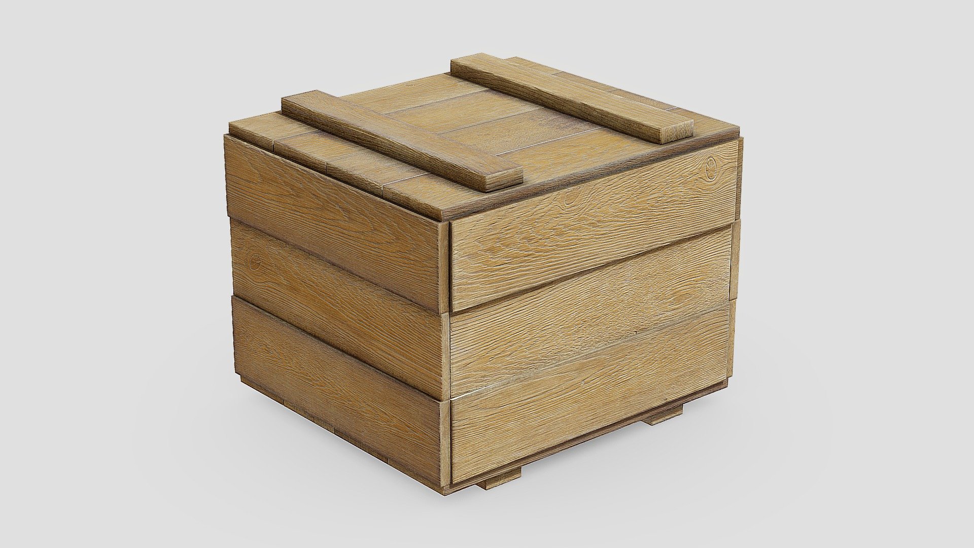 wooden box-Freepoly.org - Download Free 3D model by Freepoly.org ...