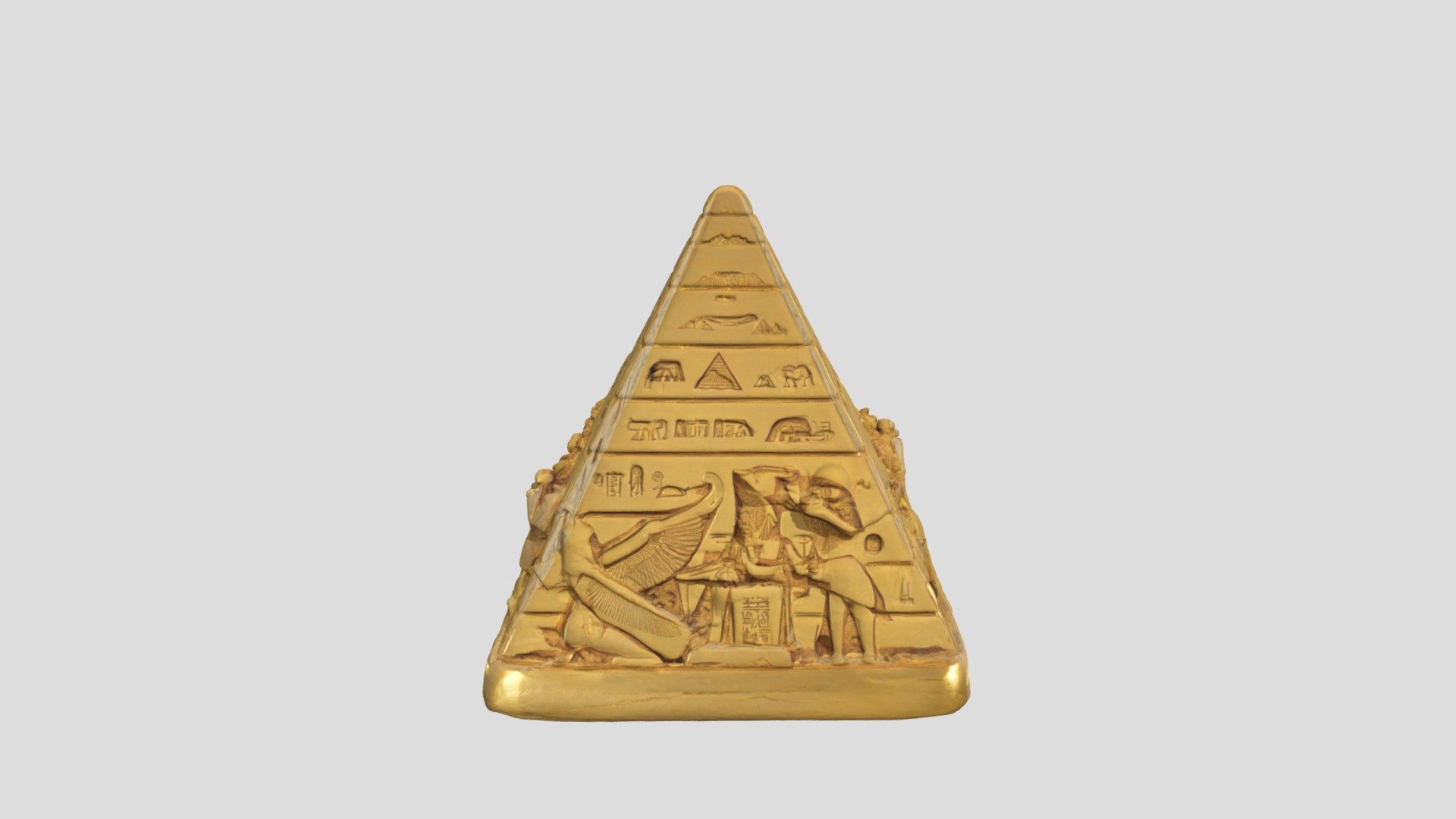 Golden Pyramid Sculpture - 3D model by rafa538015 [7ea4c35] - Sketchfab
