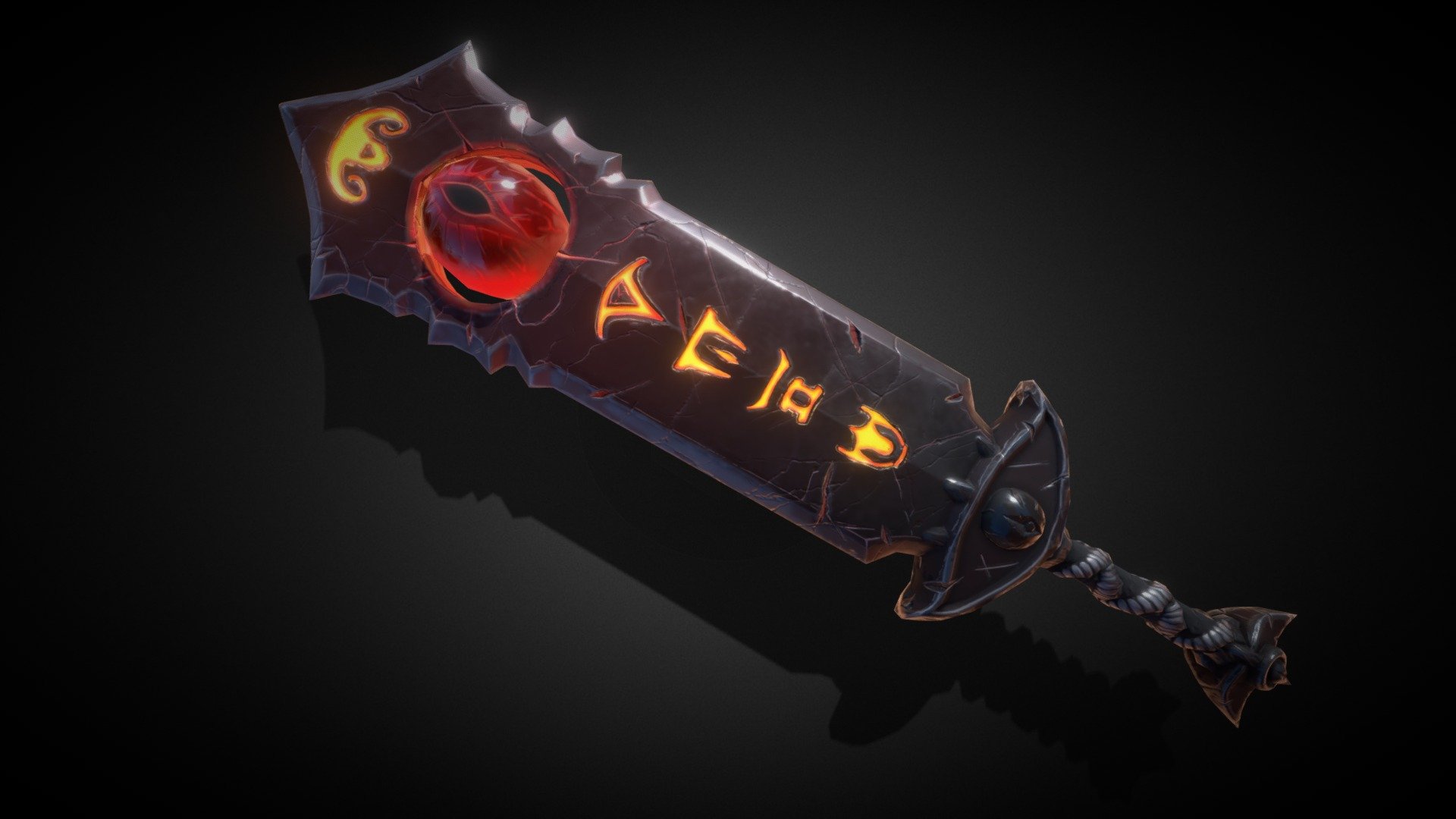Three Eye Demon Sword - 3D model by Matthew J Sear (@GoldenFenix ...