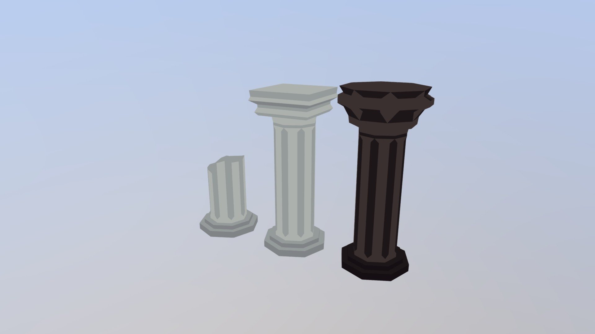 Flat color Columns - 3D model by squareanon [7eade79] - Sketchfab