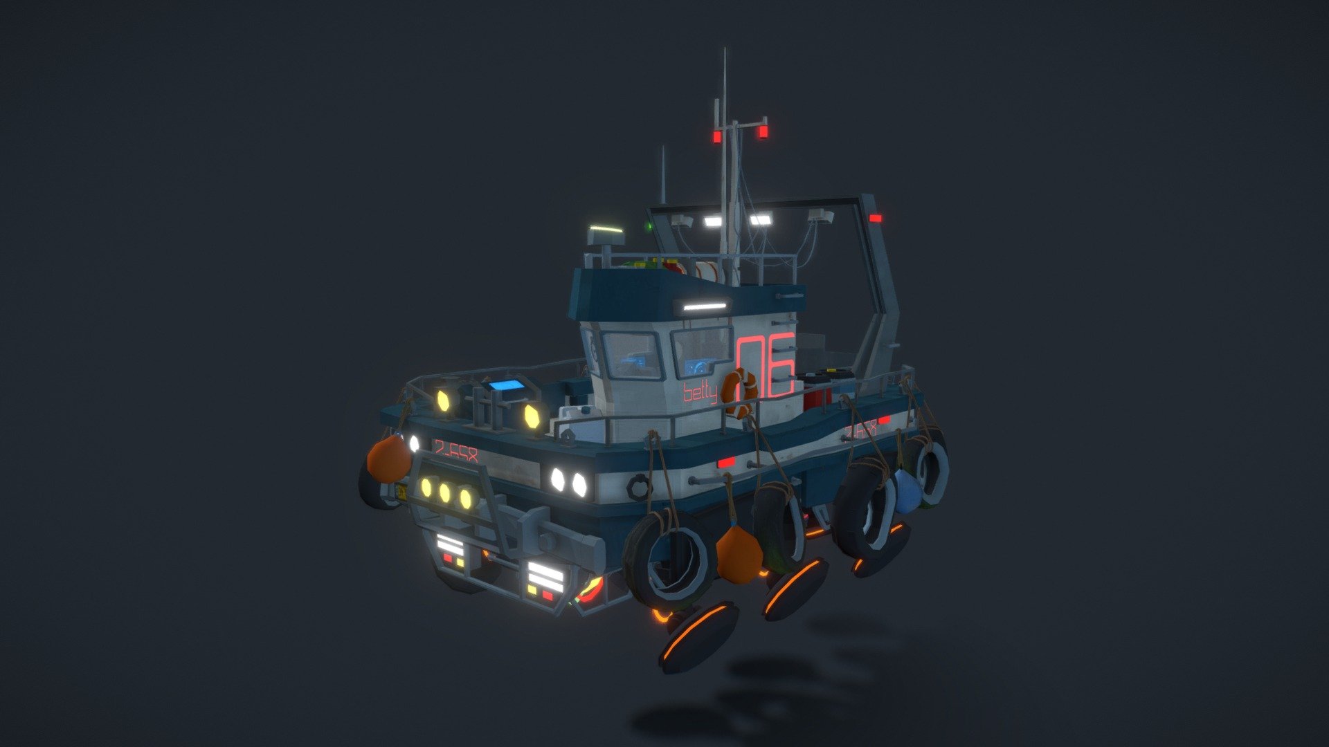 Lowpoly Alien Boat - 3D model by Mus [7eae0fa] - Sketchfab