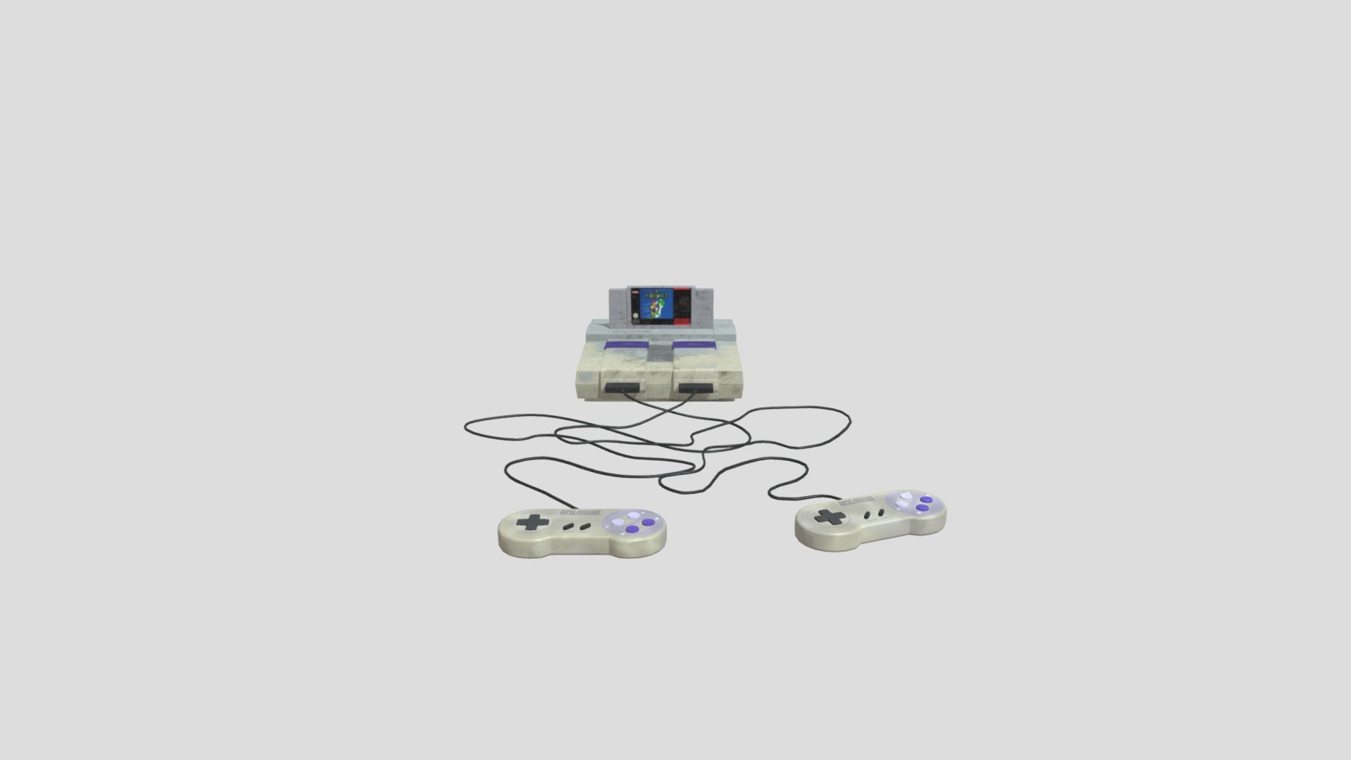 SNES with controllers (Textured) - 3D model by DevonThorman ...
