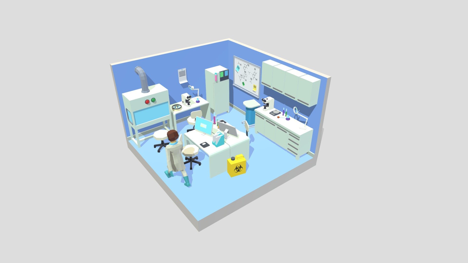 Laboratory Isometric - 3D model by DrakShaL93 [7eb4058] - Sketchfab