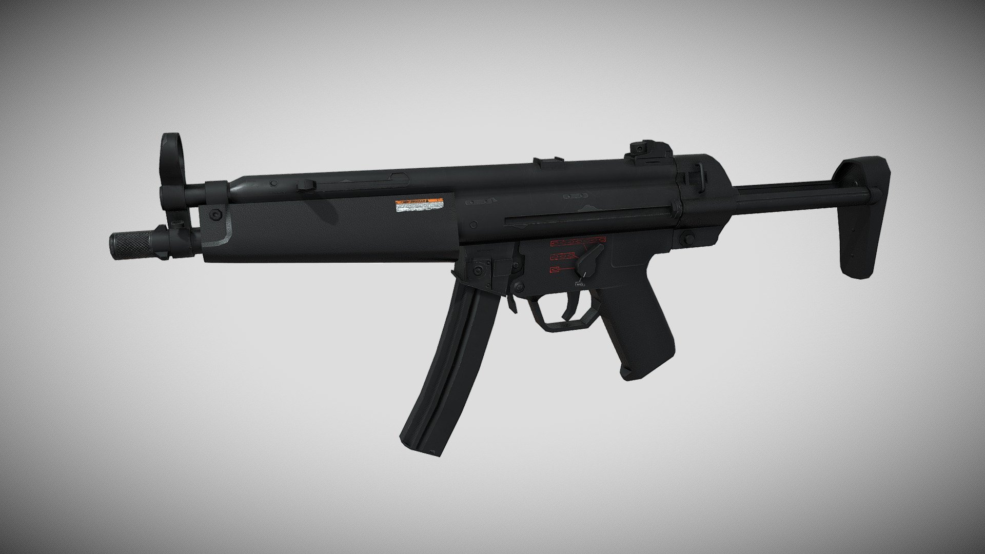MP5 Submachine Gun - 3D model by Abdul Hanan (@malikabdulhanan ...