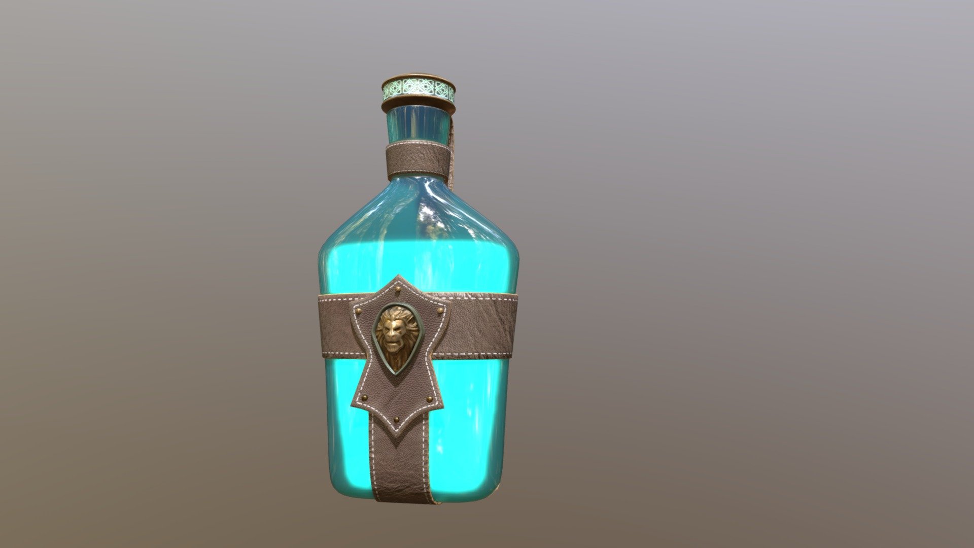 Magic Potion Elixir Hip Flask Leather Strap Buy Royalty Free 3d Model By James Ooi Jamesiesx