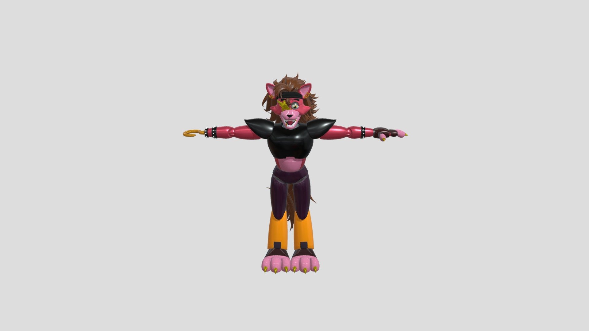 Glamrock Foxy - Download Free 3D model by Fnaf (@silverfnaf3) [7ebb92a ...