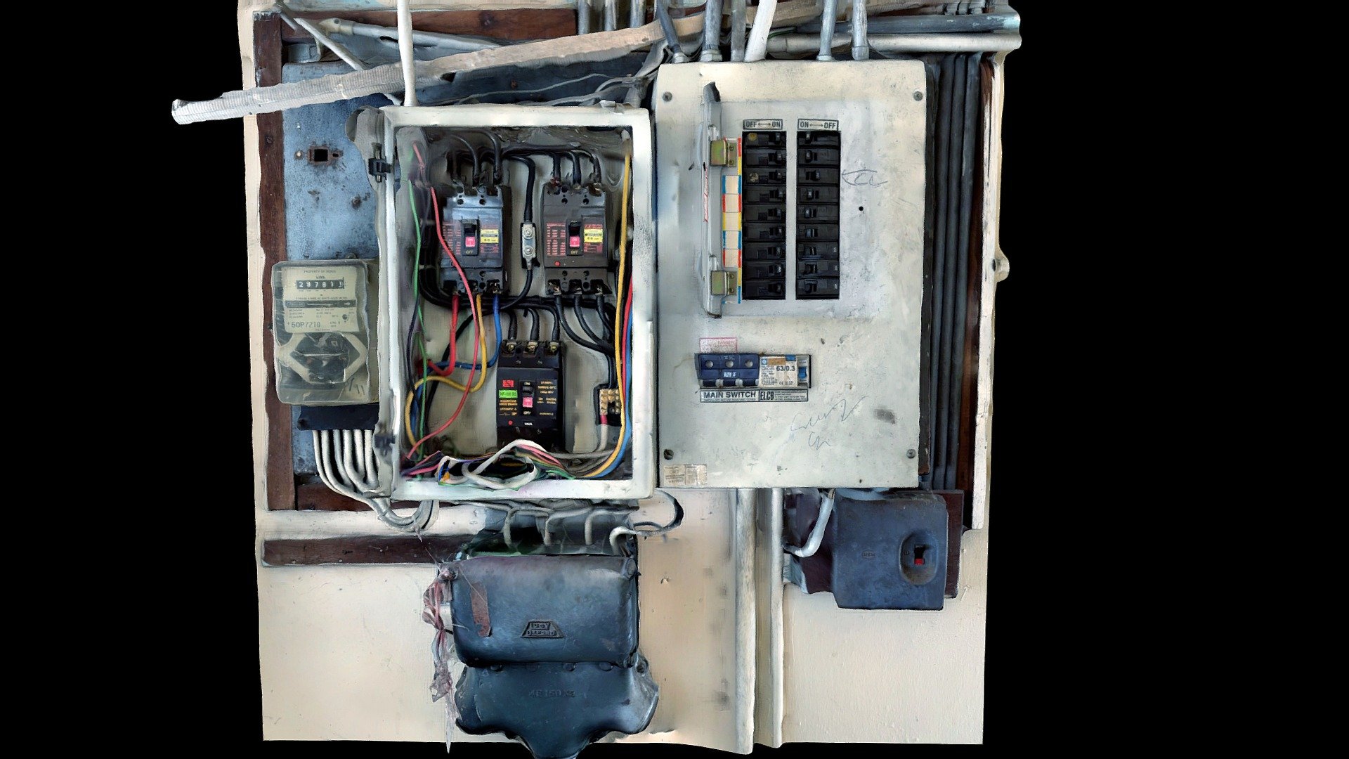 Abandoned Electrical Switchboard 3 (Scaniverse) - Download Free 3D ...