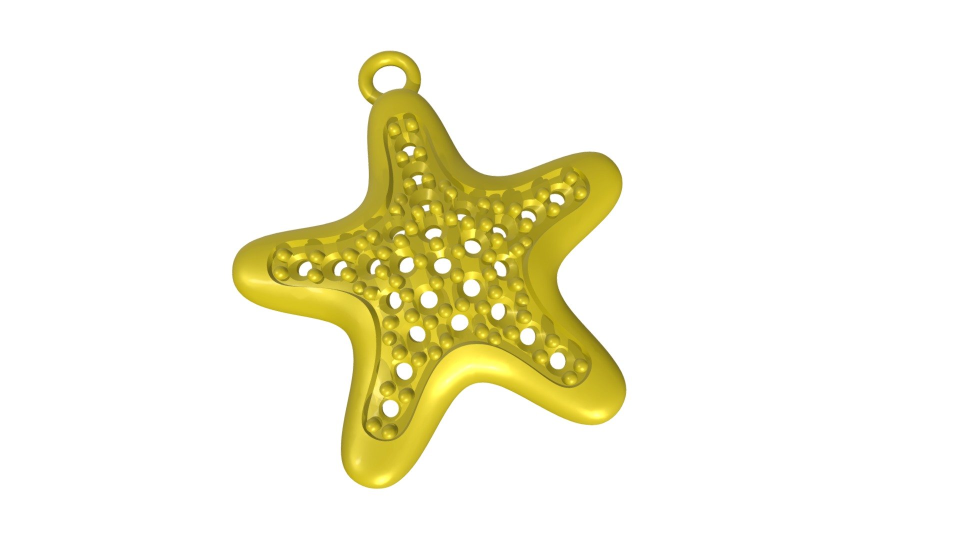 gold starfish pendant 3D print model - 3D model by S.cinnamon [7ec610c ...