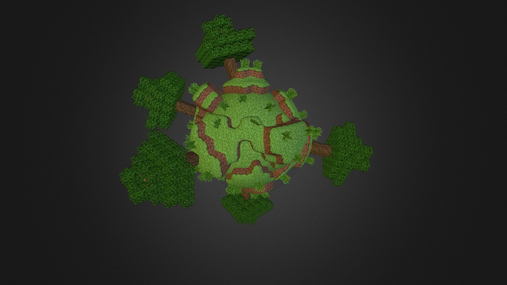 Minecraft Sphere World 2 Download Free 3D Model By Linkitch 7ec64bf 