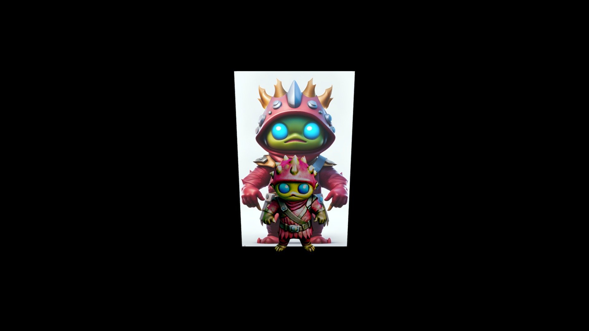 a cartoon character with a big head and a big sw - Download Free 3D ...