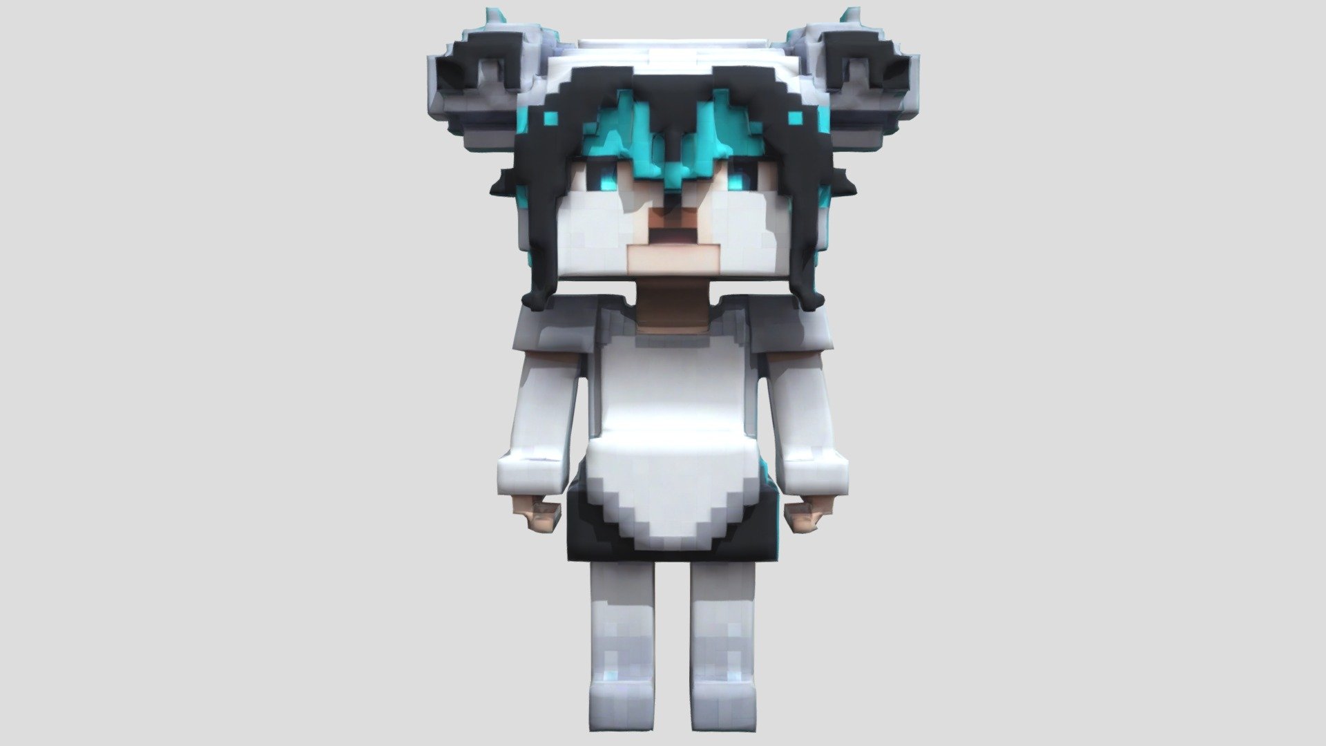 Minecraft style Girl Model - Download Free 3D model by Meow Bro ...