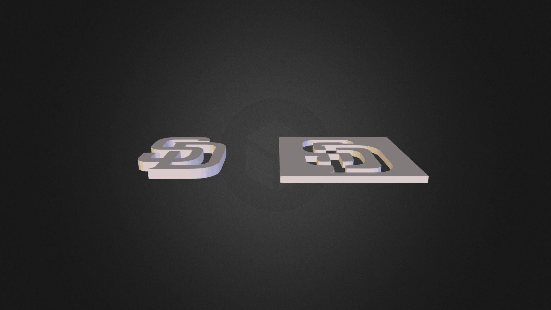 San Diego Padres Logo - 3D model by 3dindustries [7ecc233] - Sketchfab