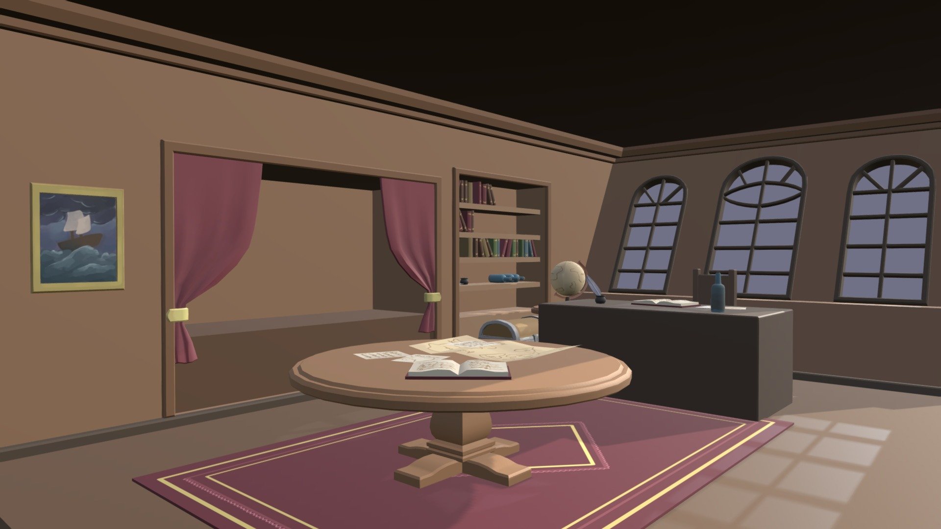 Captain's room - 3D model by dragonsnap (@dragon-snap) [7ecced0 ...