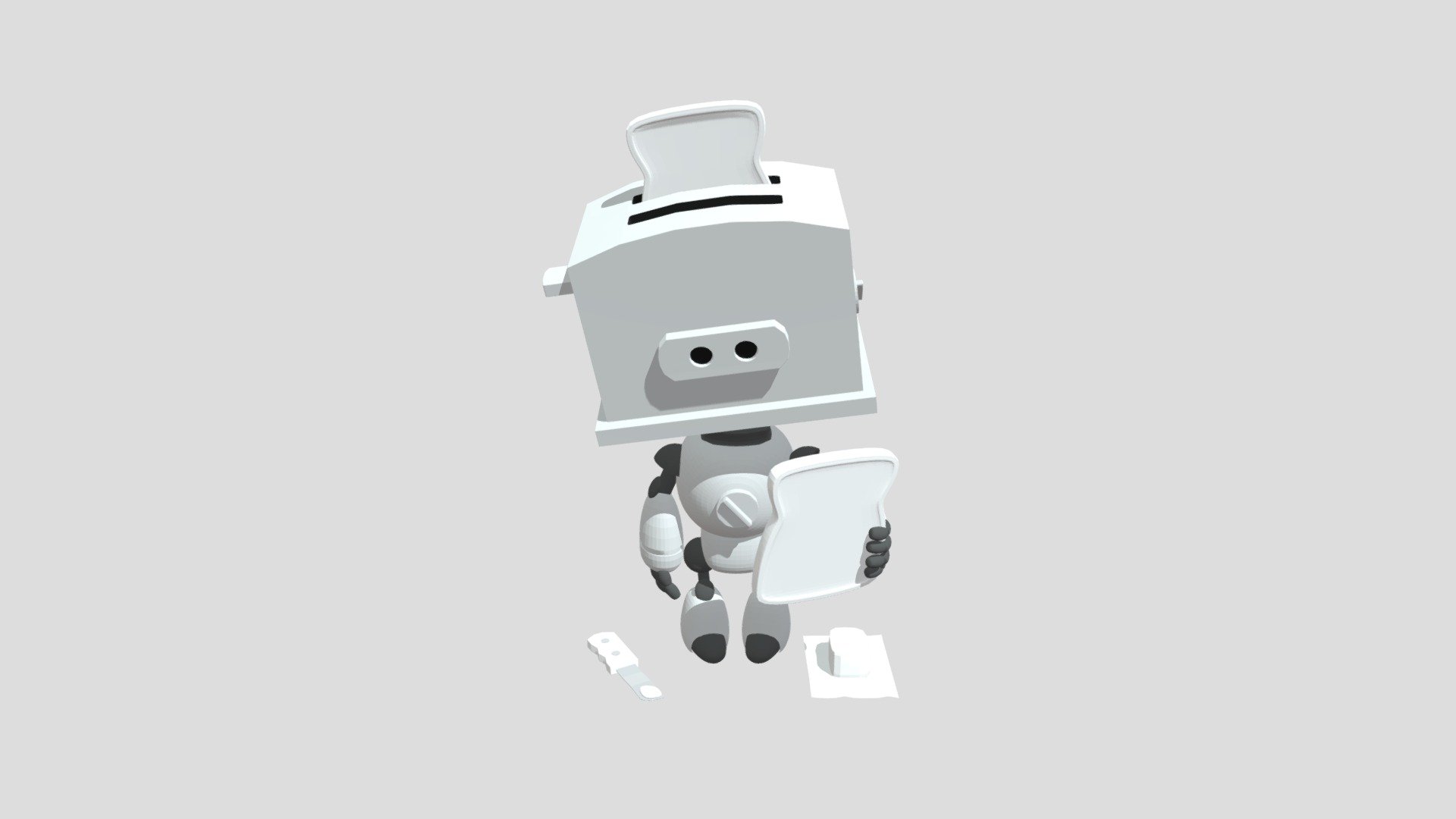 Robot_with_a_toast - 3D model by Wall_With_Wallpaper (@Misajlov_Kirill ...