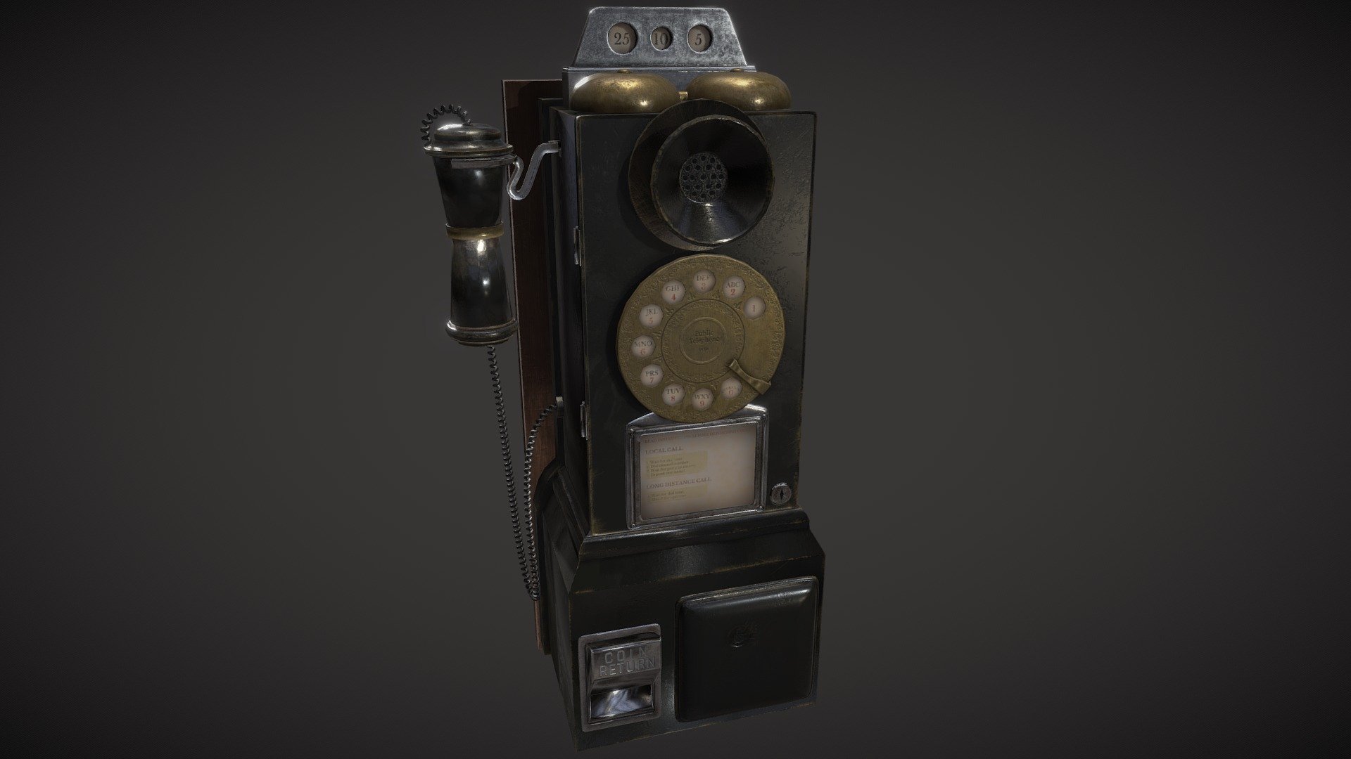 Vintage Payphone - 3D model by -Qilin- [7ed1b1e] - Sketchfab
