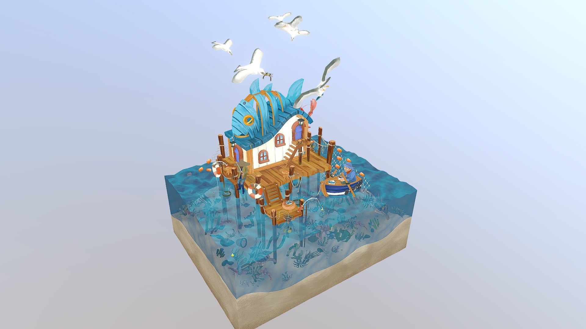 Cozy Pirates of the Seaside Farm - 3D model by Yoon Min (@younmeen11 ...