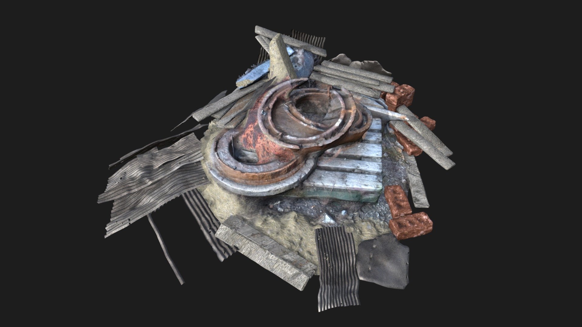 PBR Trash Pile 3 - 8K Textures - Buy Royalty Free 3D model by ...