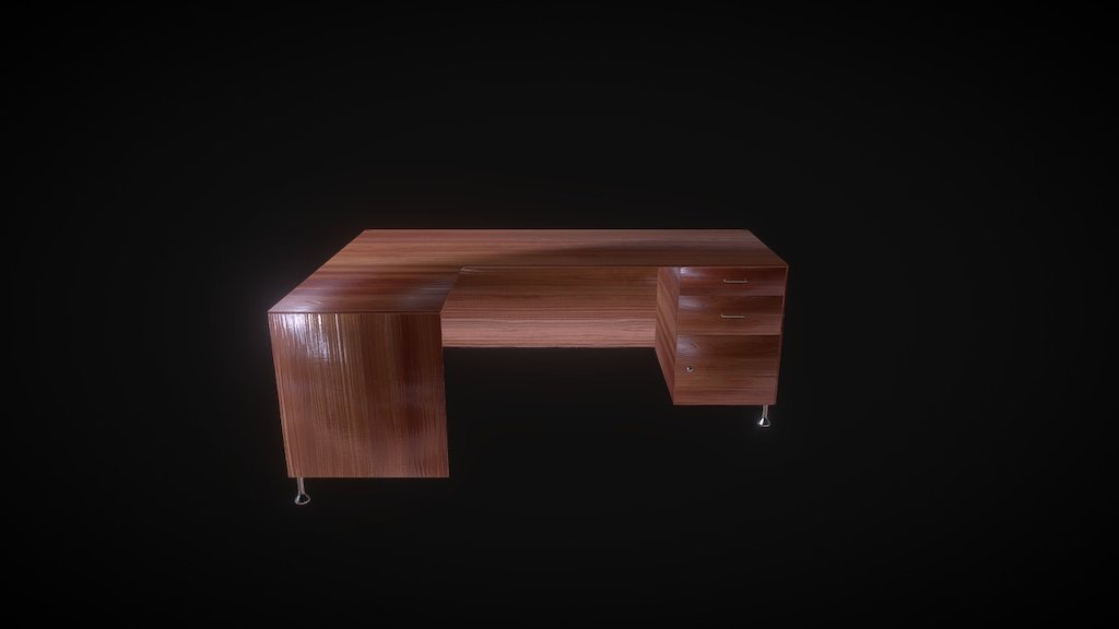 Computer table - 3D model by Ahmed Hasan (@ahmedhasan91) [7ed8933 ...