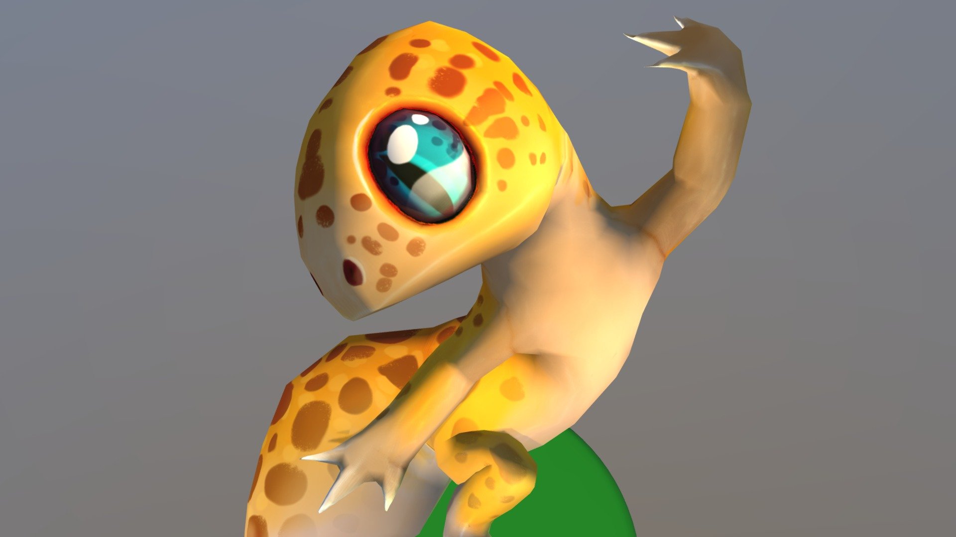Leopard Gecko in Jump Pose - 3D model by Karen Ly (@karenly) [7ed9e6b ...