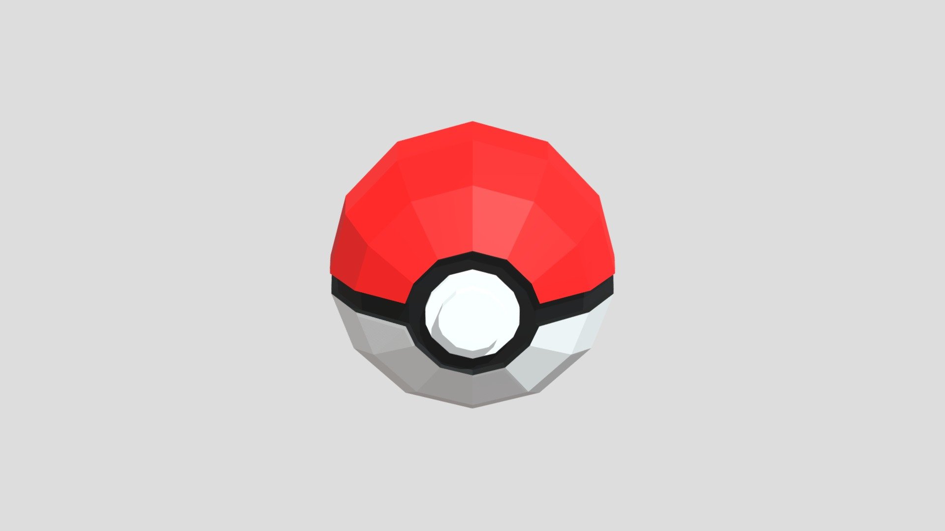 Low Poly Pokeball - Download Free 3D model by danwhew [7ee8cb3] - Sketchfab