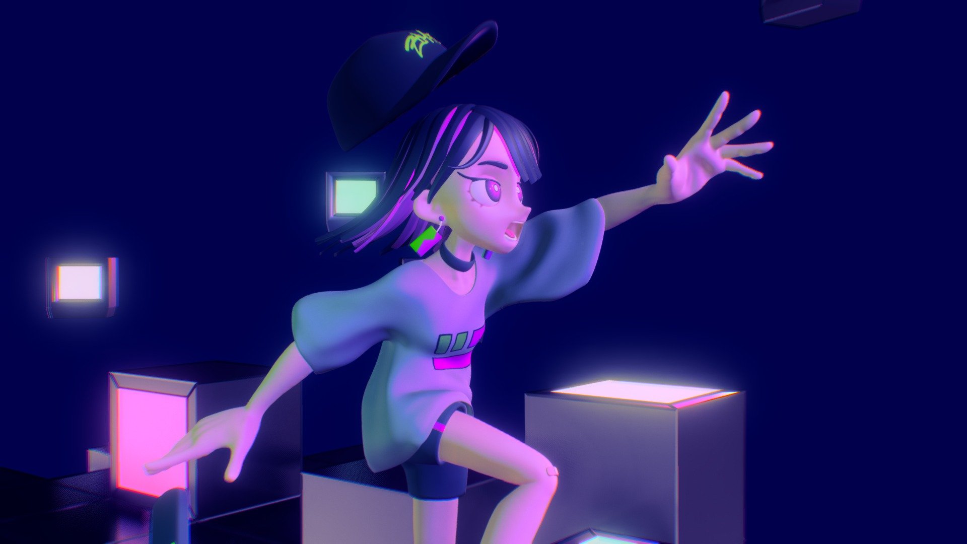 Nira from "Study Me" 「お勉強しといてよ」- ずっと真夜中でいいのに。 - 3D model by ...