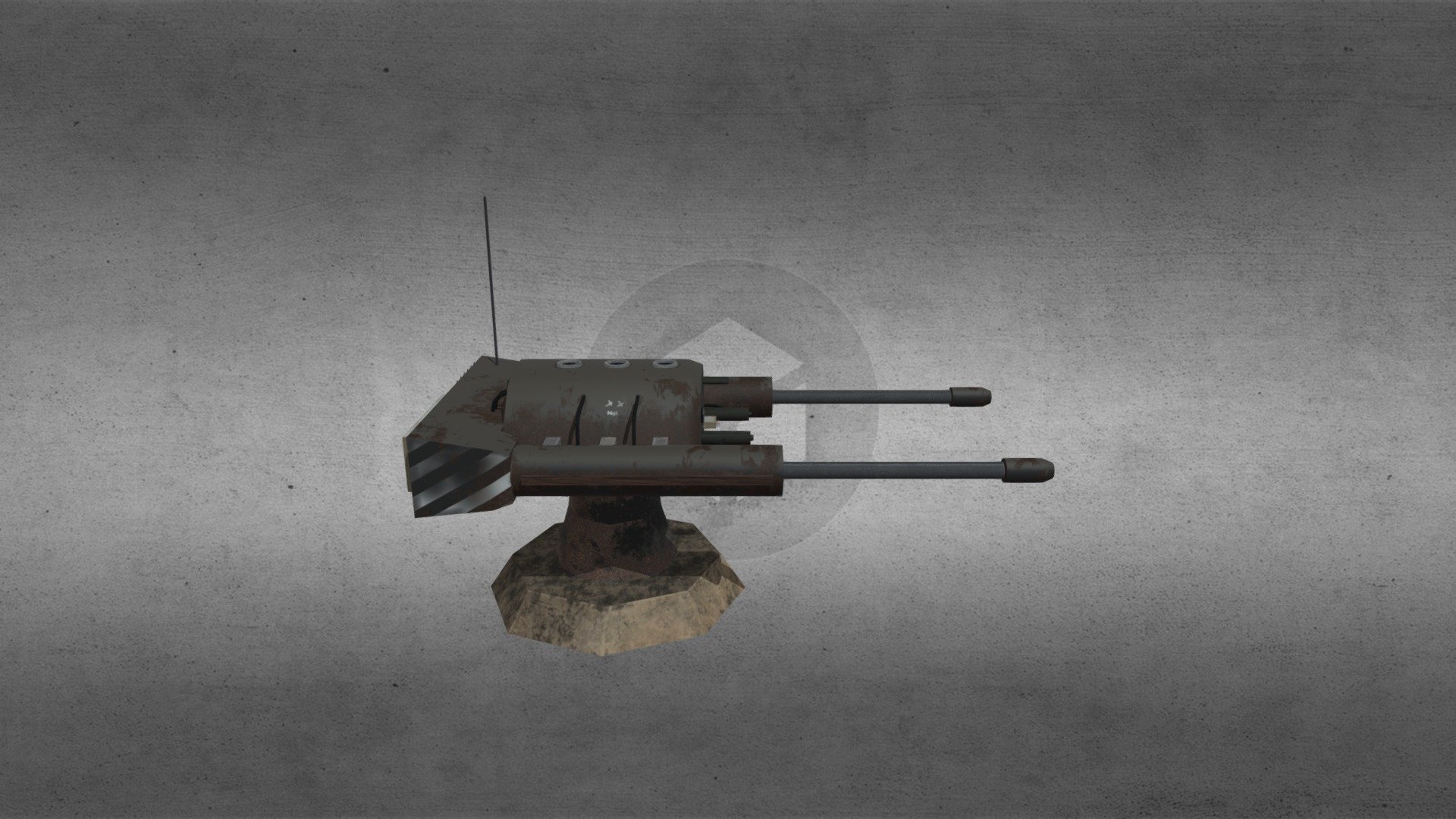 Turret in a Low-Poly Style - Download Free 3D model by Egor (@xl1ne ...