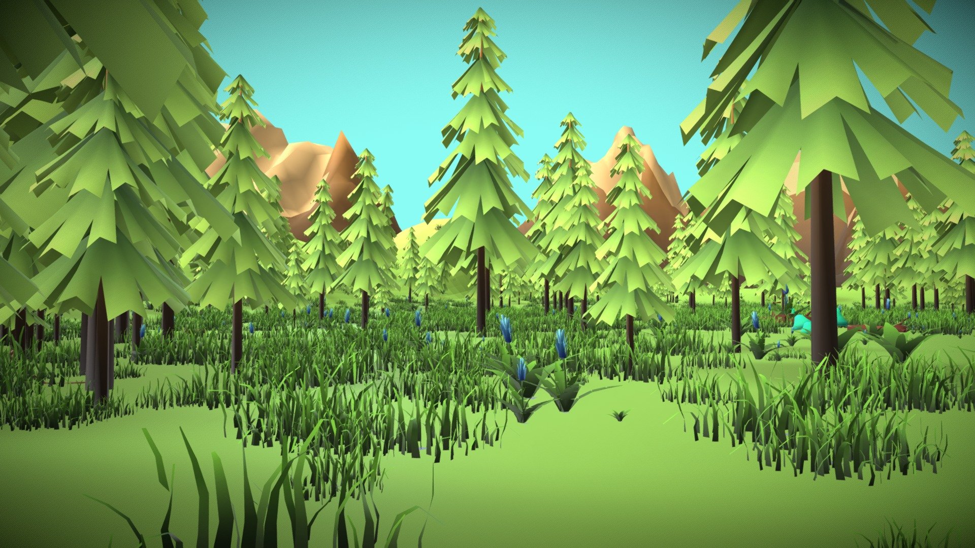 Stylized Forest Nature Environment - Buy Royalty Free 3D model by ...