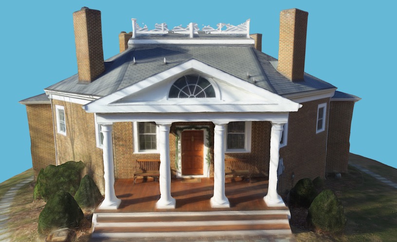 Replica of Thomas Jefferson's Poplar Forest - Download Free 3D model by ...