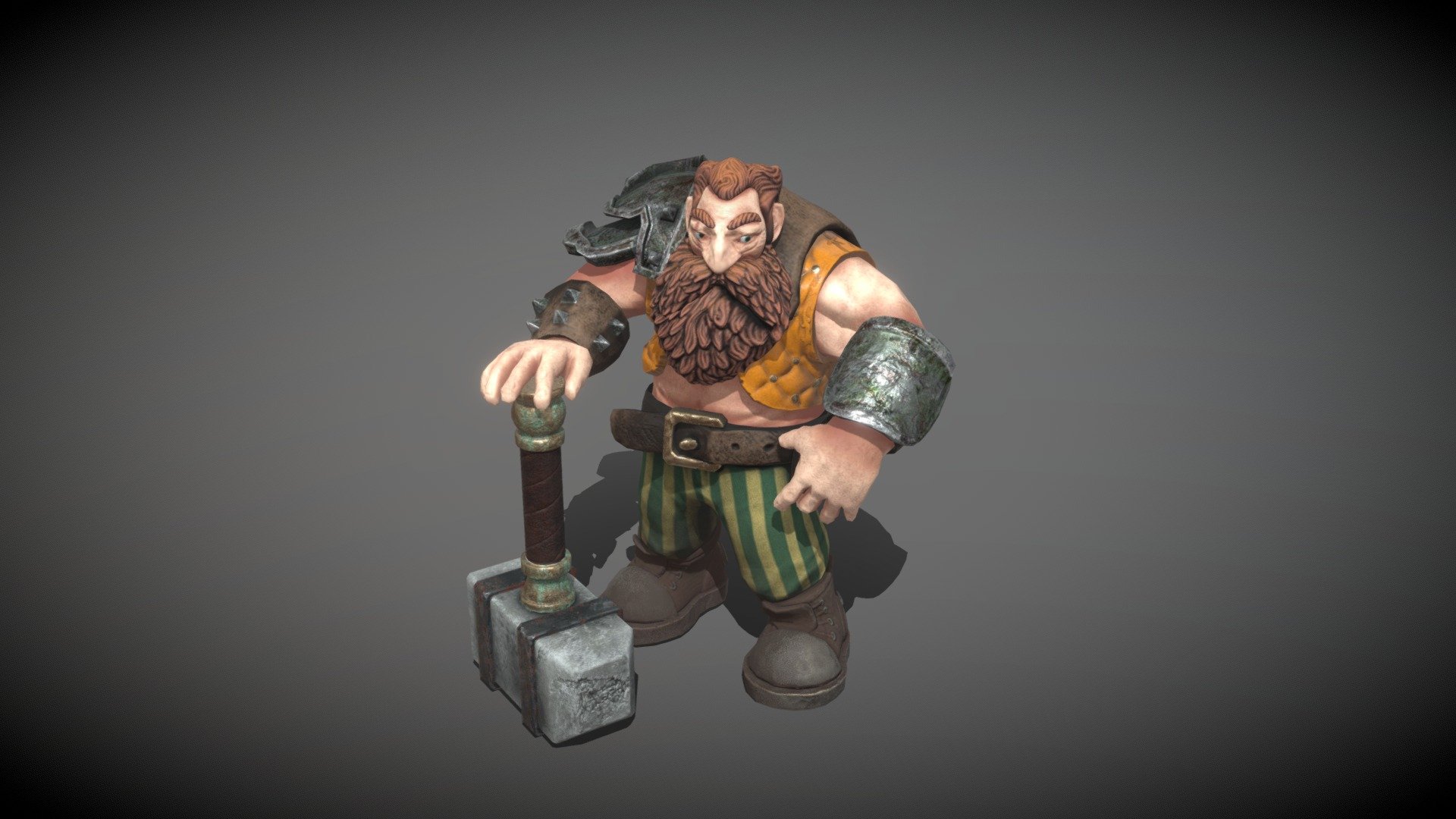 Grim Fantasy Dwarf - 3D model by gcaruso [7eedc99] - Sketchfab