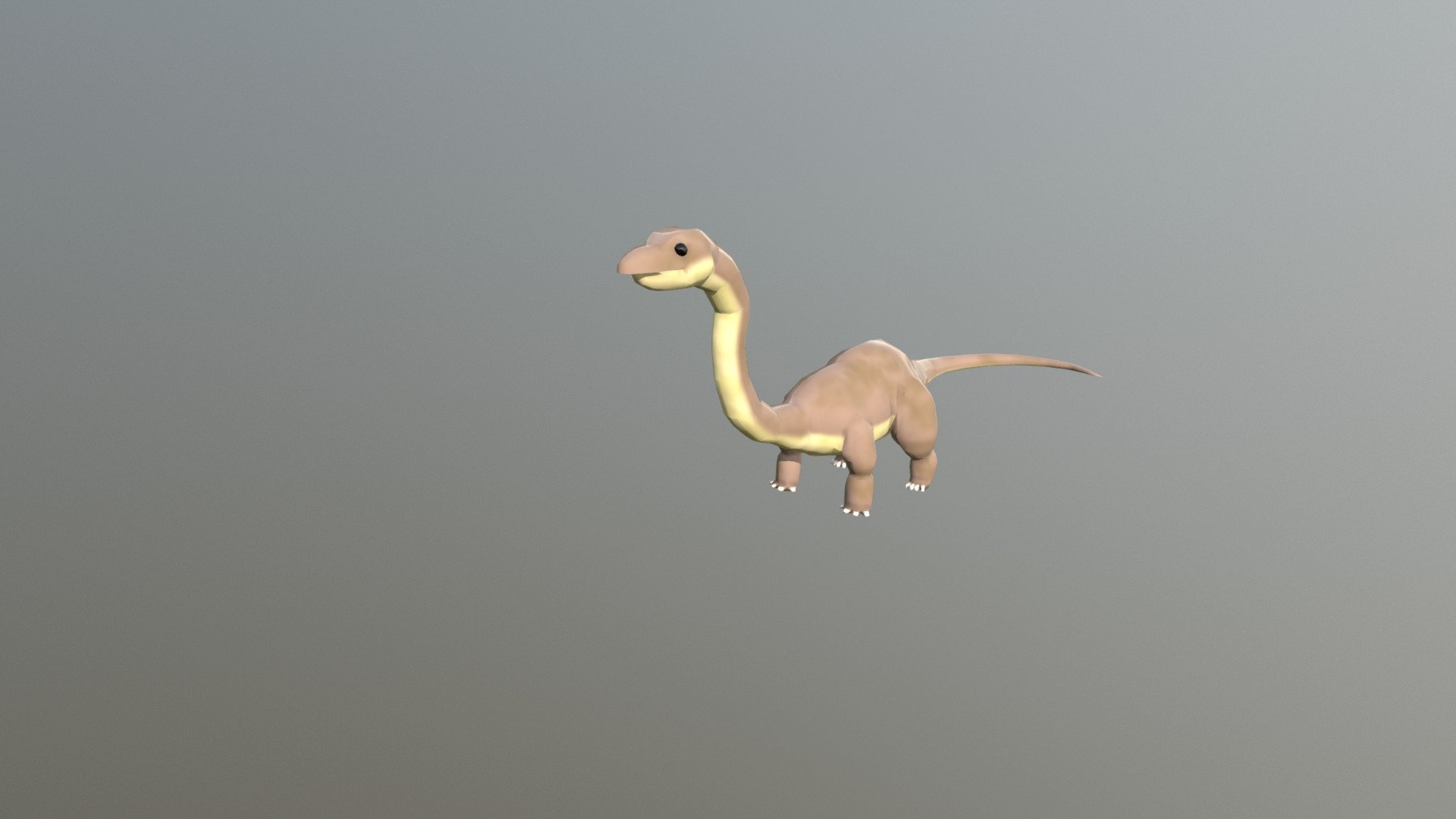 Cartoony Brontosaurus (Low/Mid Poly Model) - 3D model by Sparky2564 ...