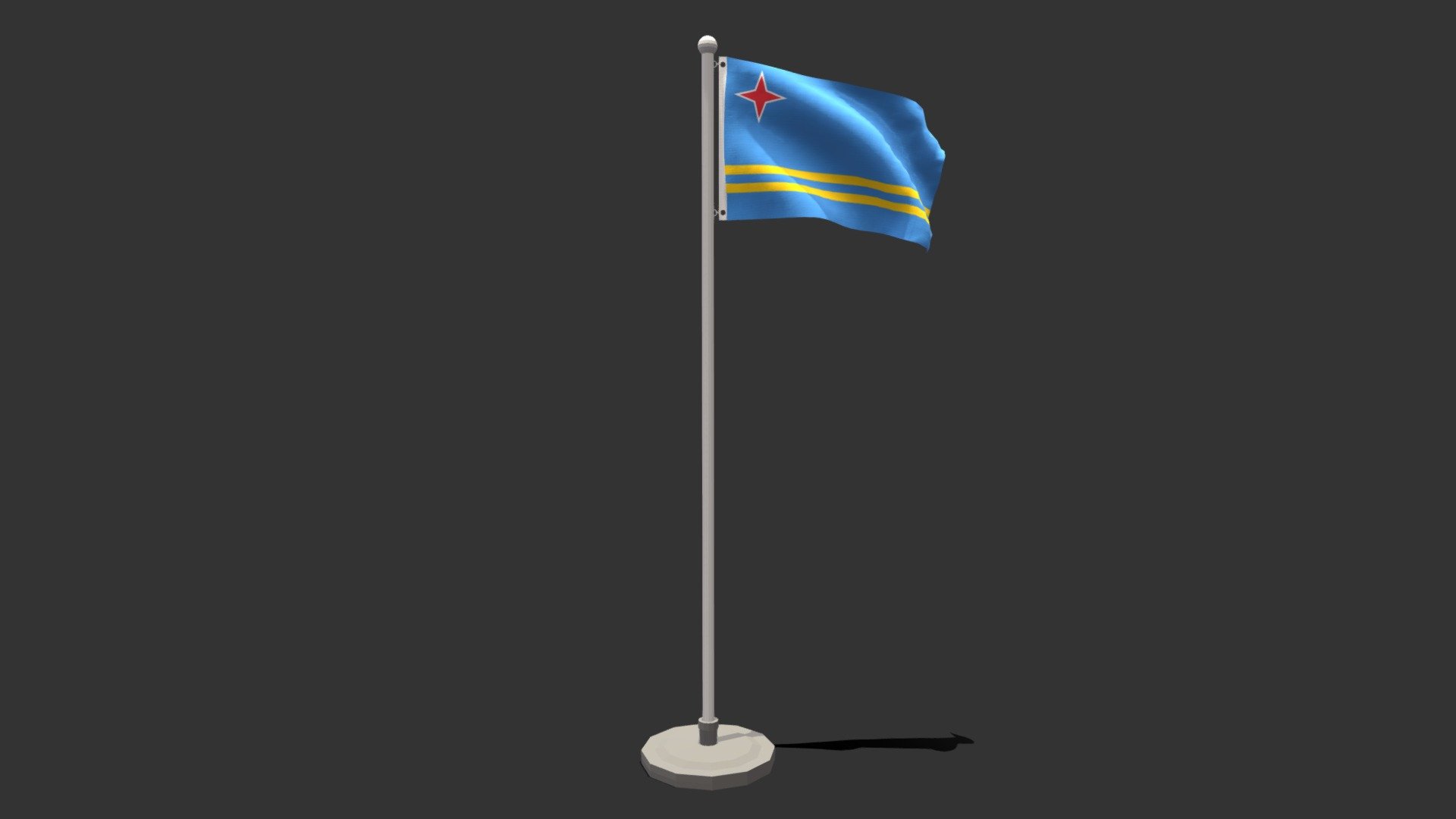 Low Poly Seamless Animated Aruba Flag - Buy Royalty Free 3D model by ...