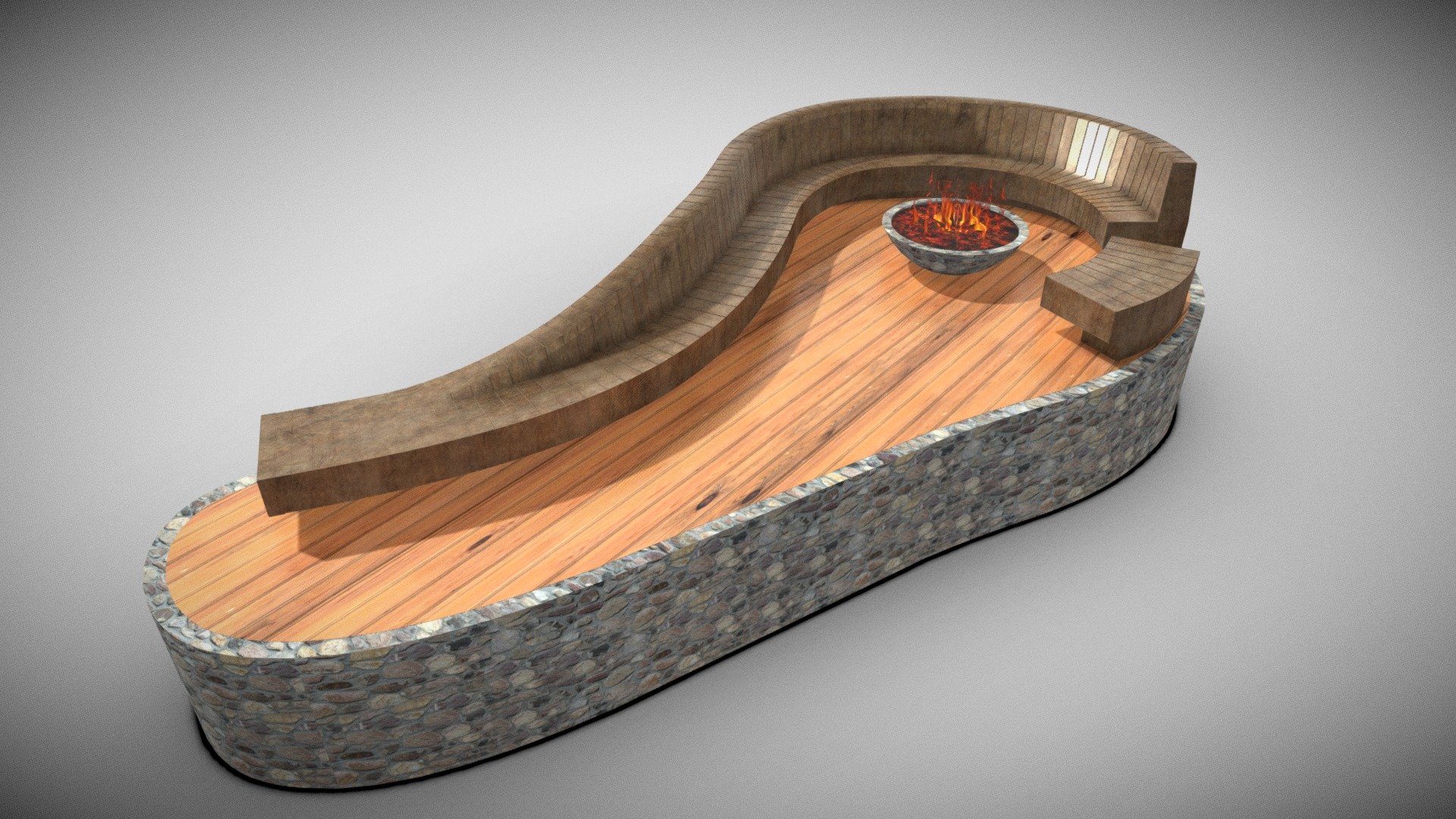 garden fire pit 3D model - 3D model by nvere [7ef0fe8] - Sketchfab