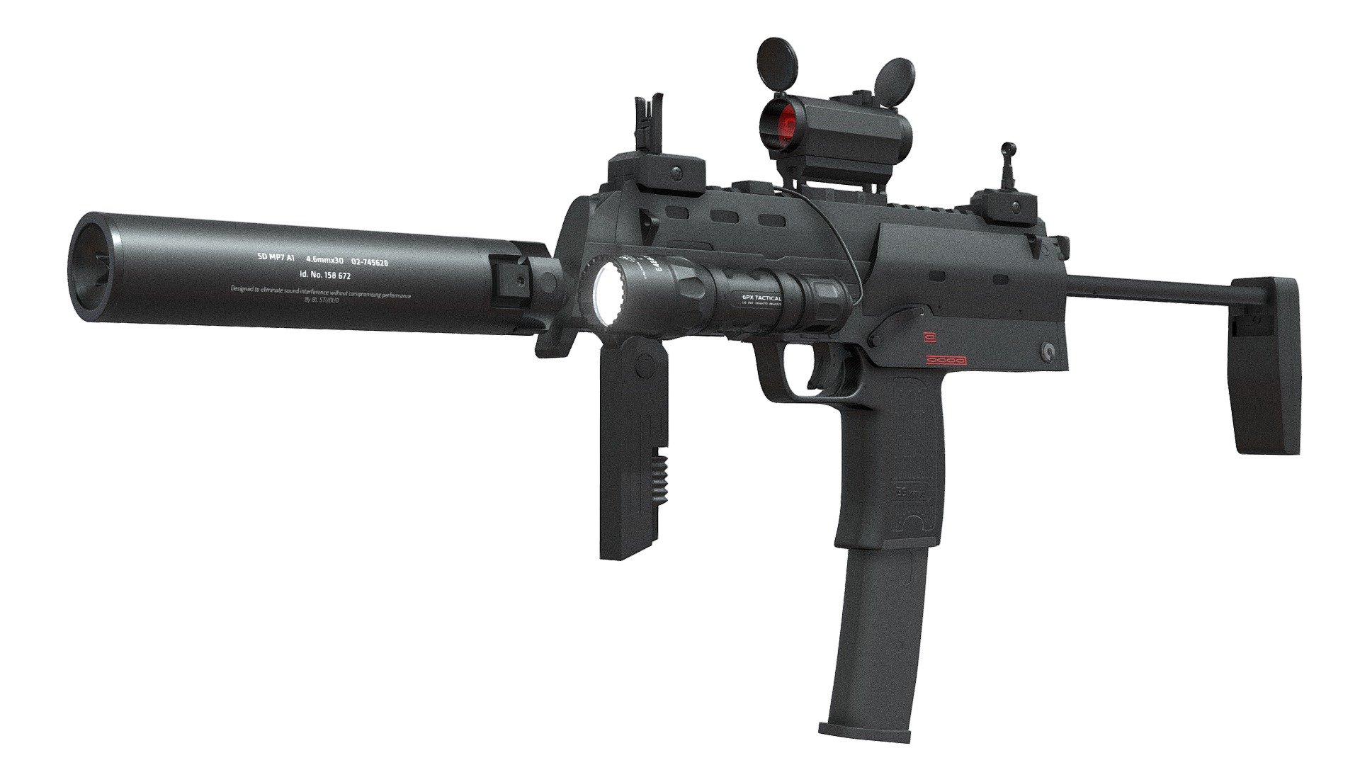 MP7 A1 Model - Download Free 3D model by BL Studuo® ‎ (@BLSTUDUO ...
