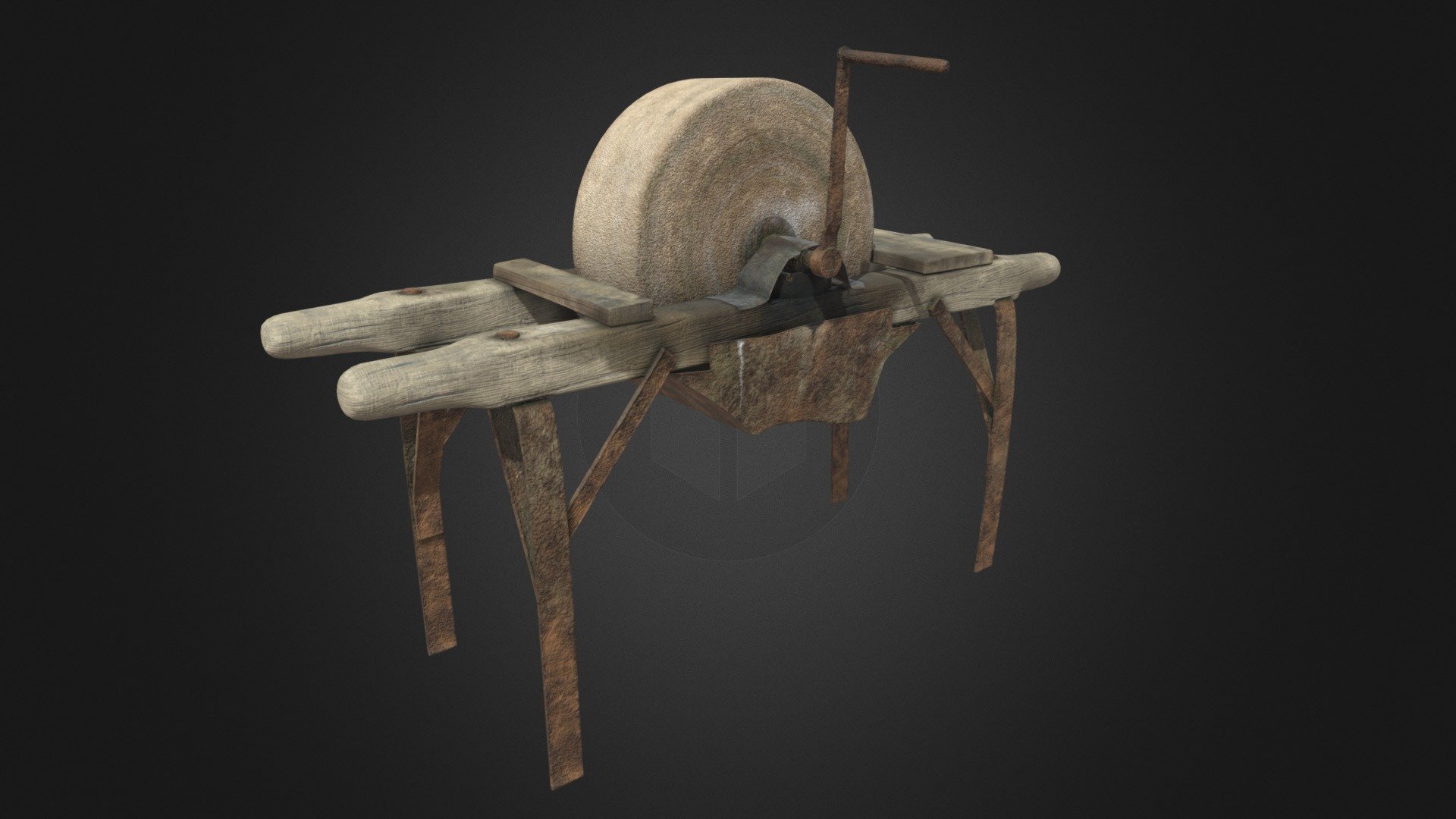 Medieval Blacksmith's Grinding Stone - 3D model by Tornado_Studios ...