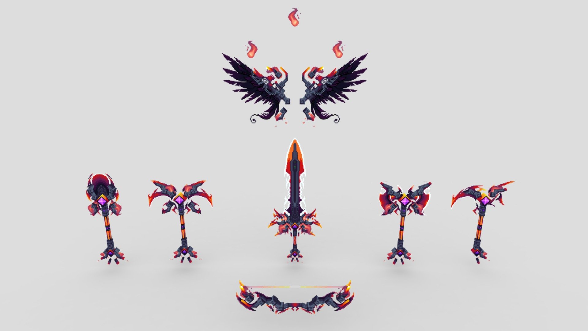 Abyssal Animated Weapon Set - Buy Royalty Free 3D model by ...