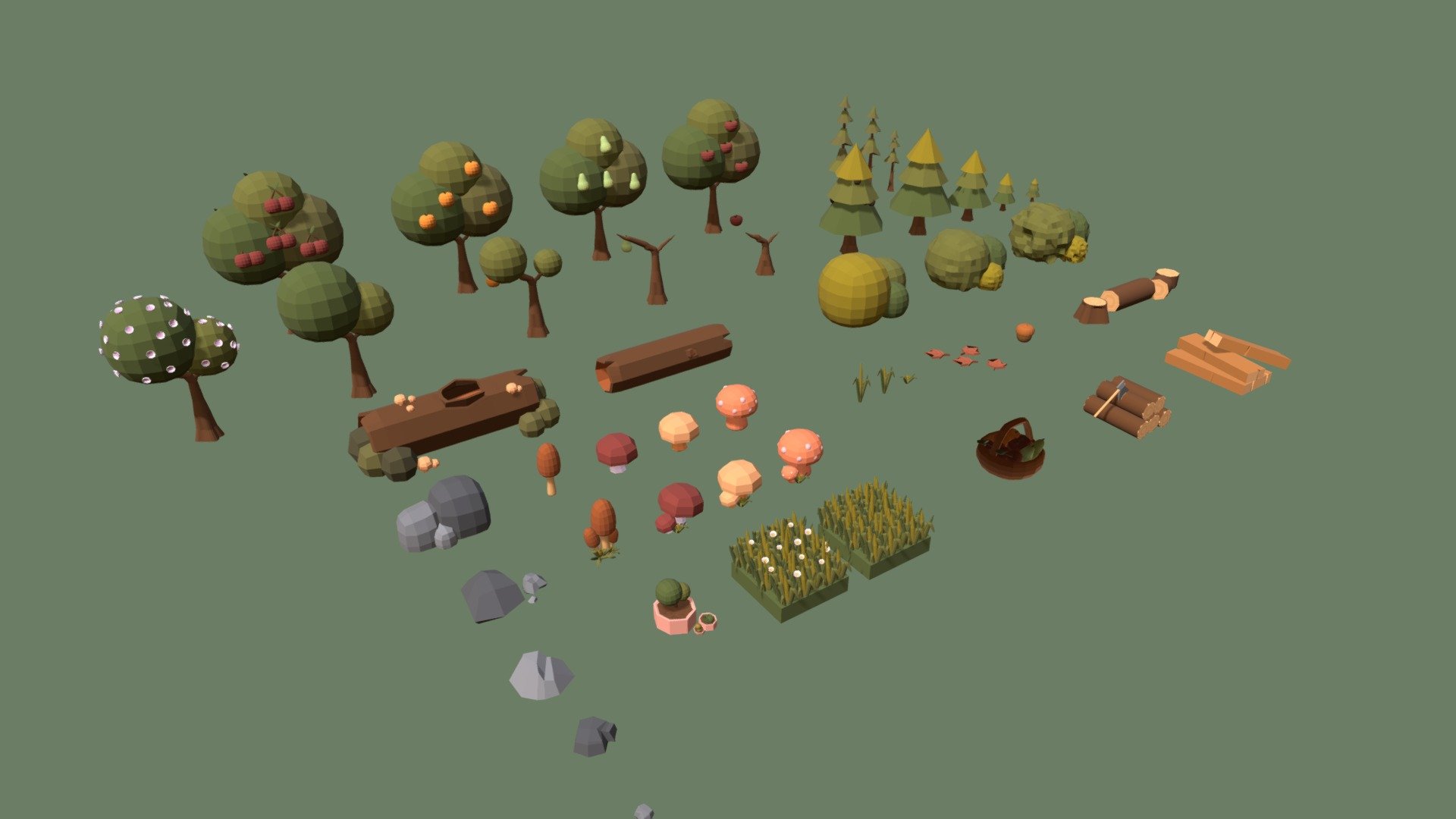 Nature Set - Buy Royalty Free 3D model by TheMightyHitcher [7efffc8 ...