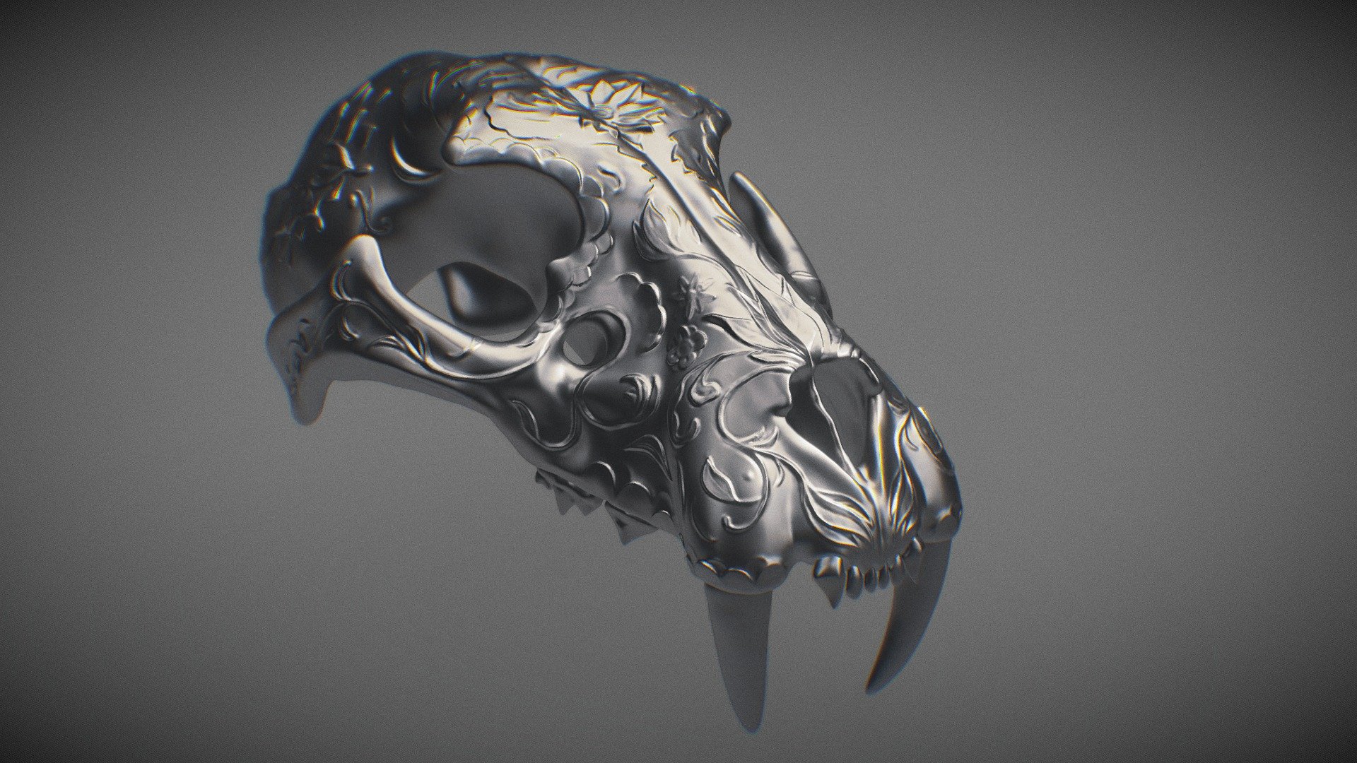Smilodon Decorated Skull - 3D model by theWingedPlatypus [7f0030a ...