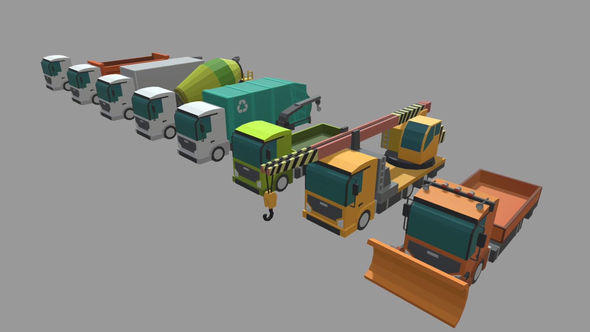 Low Poly Truck Pack 01 - Buy Royalty Free 3D model by Linkdo (@linhdo ...