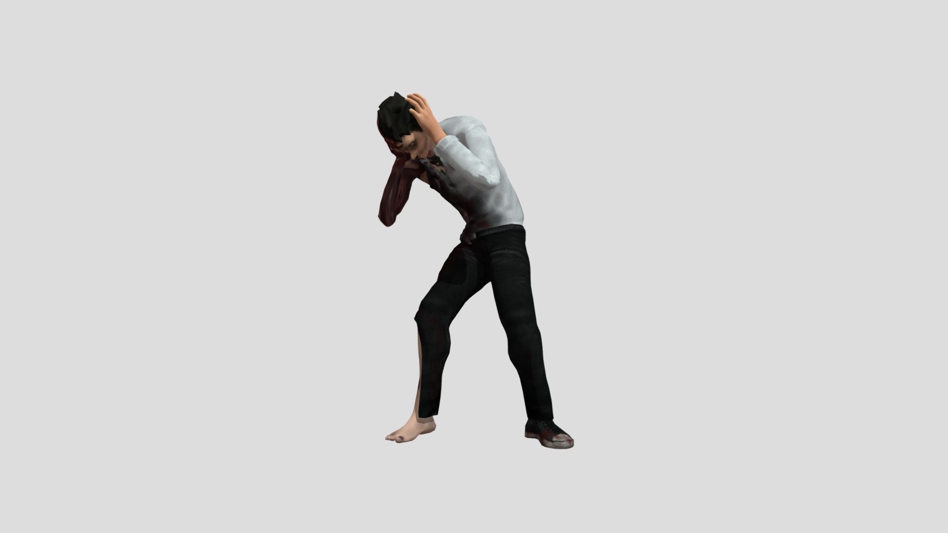 Agony zombie - Download Free 3D model by Mixamo animations ...