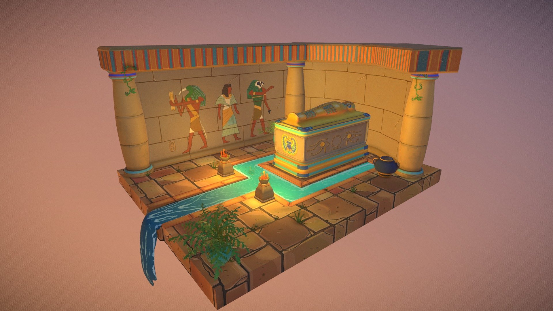 Kings Tomb - 3D model by Mrdrey [7f0a345] - Sketchfab
