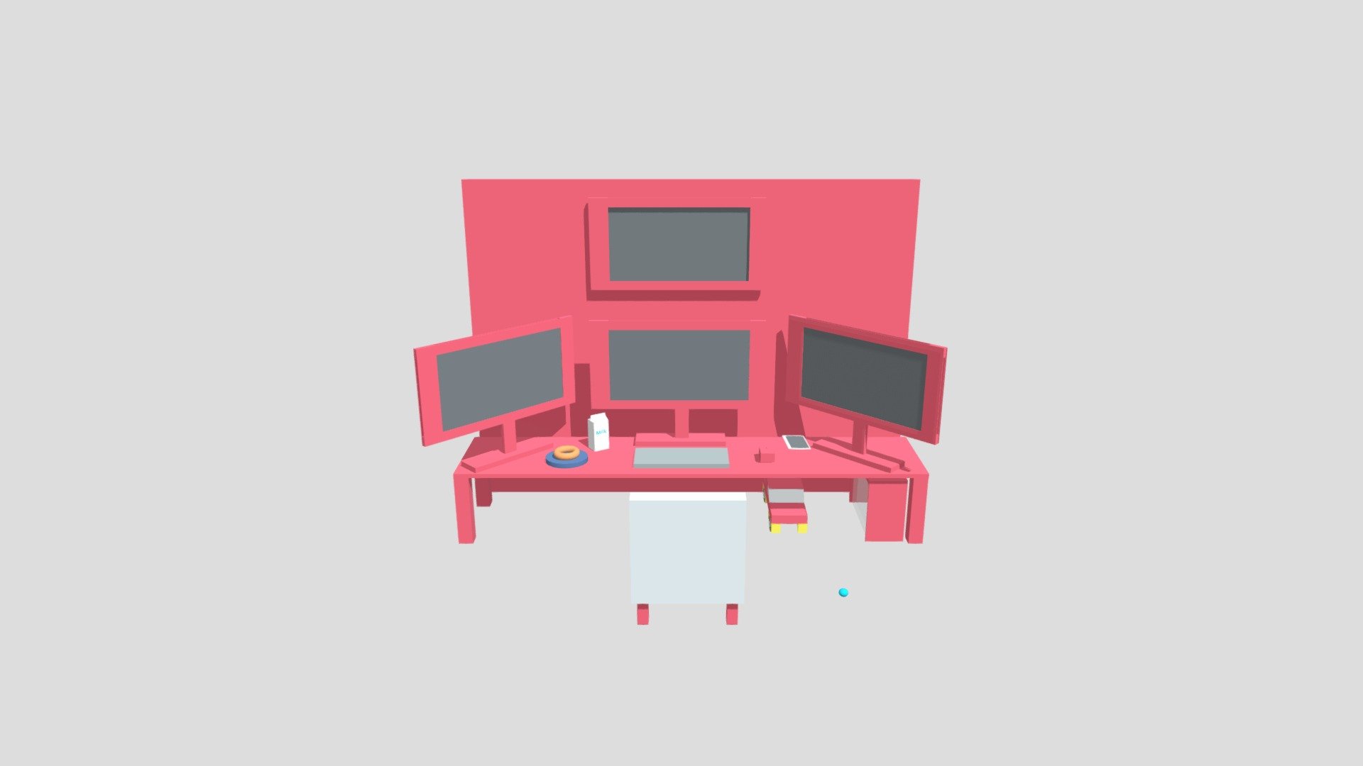 three monitor setup (1) - 3D model by hashbrown1232012 [7f0bc60 ...