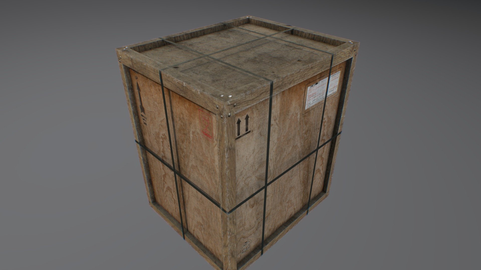 Old wooden cargo crate 9 - Buy Royalty Free 3D model by 32cm [7f1a027 ...