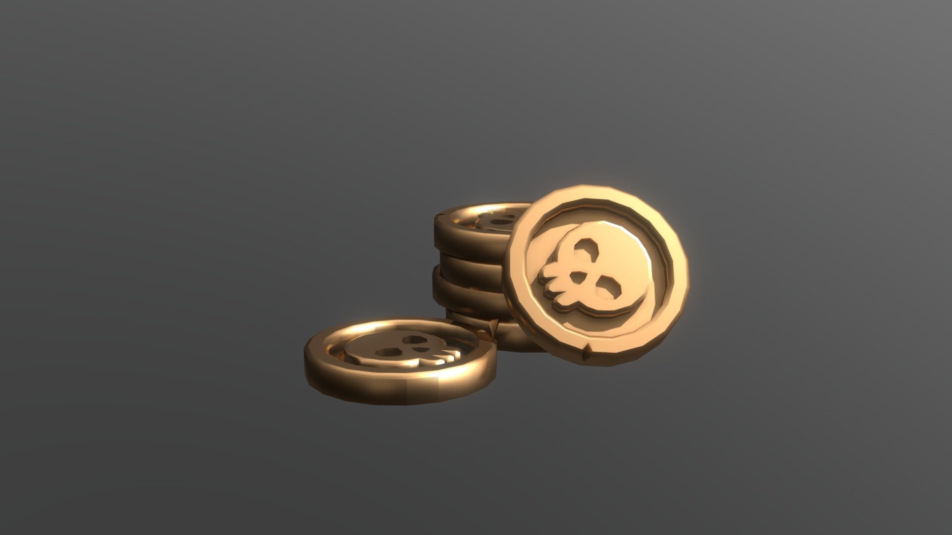 Low-poly Skull Coins! - Download Free 3D model by Cresis [7f1b7fc ...
