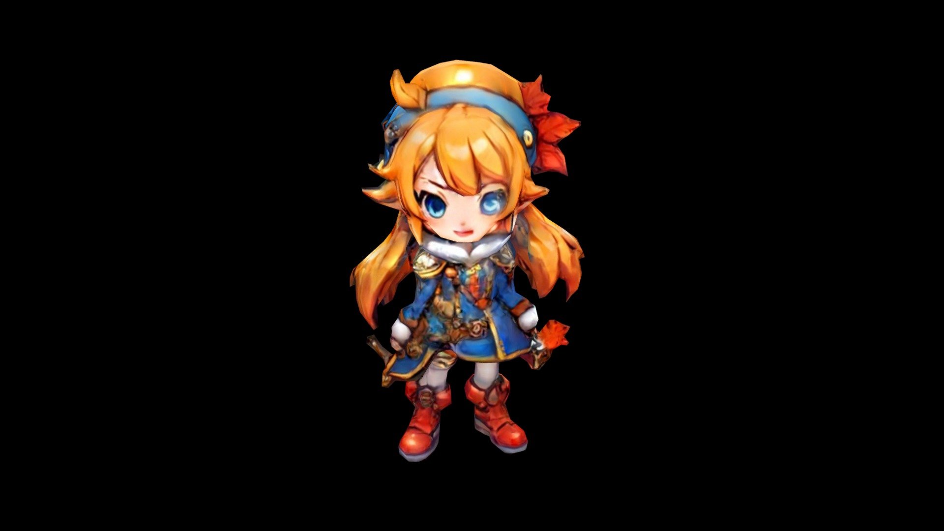 A sticker featuring a chibi style illustration o - Download Free 3D ...