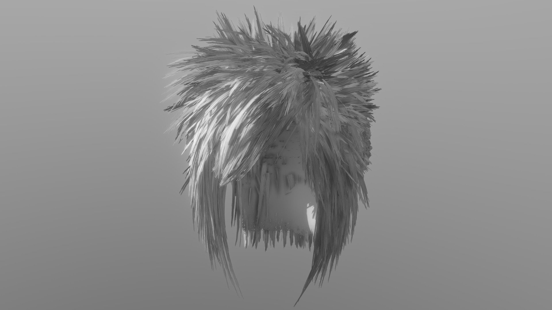 Wild Mullet Hair (Steel Grey) - Buy Royalty Free 3D model by ...