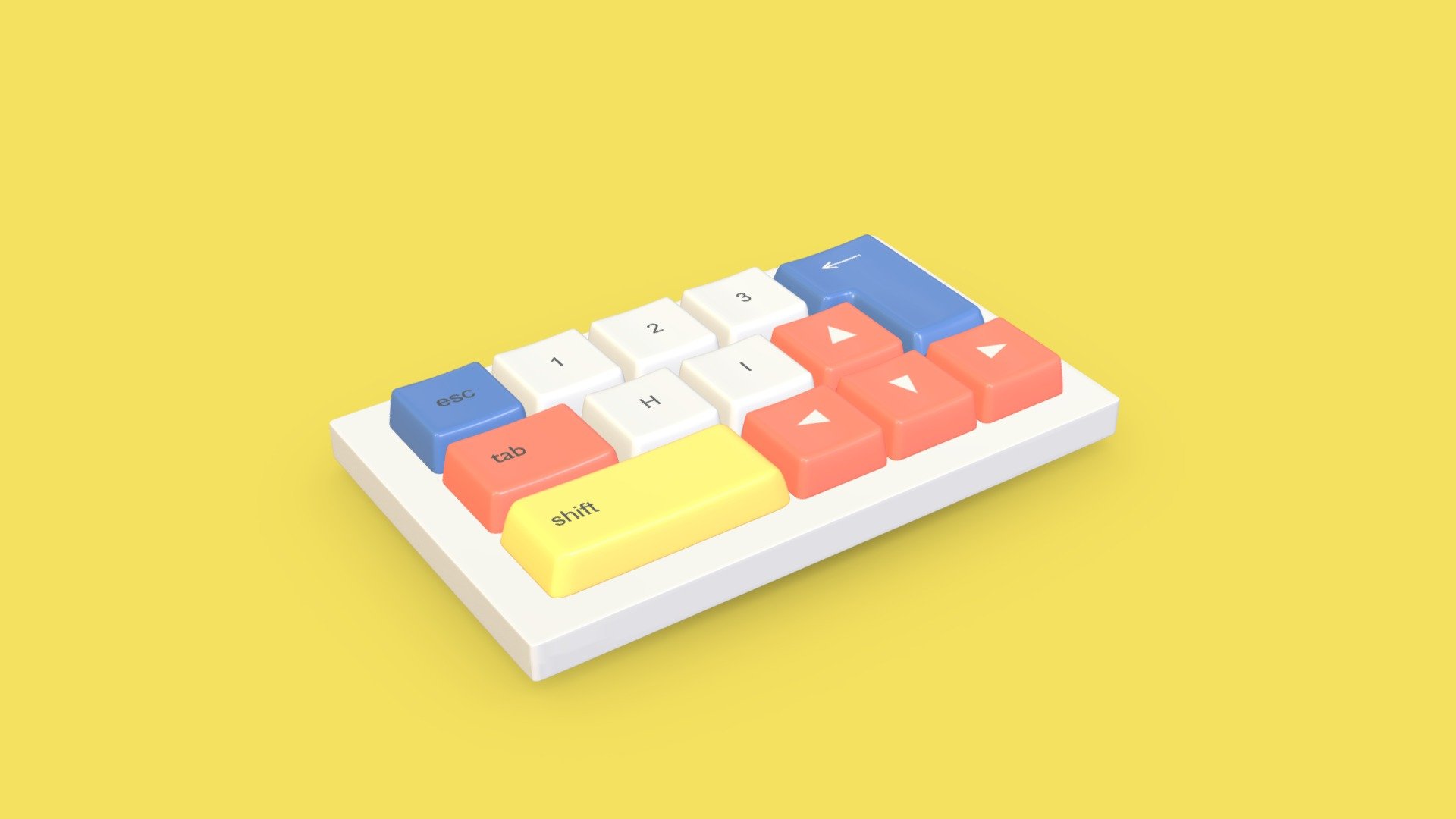 Mini Keyboard minimalist - Buy Royalty Free 3D model by ElOsitoAzul ...
