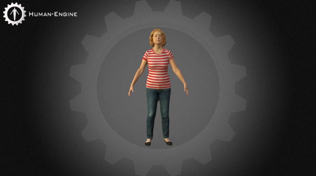 Scan of Female 6 - Standing - 3D model by human-engine [7f23975 ...